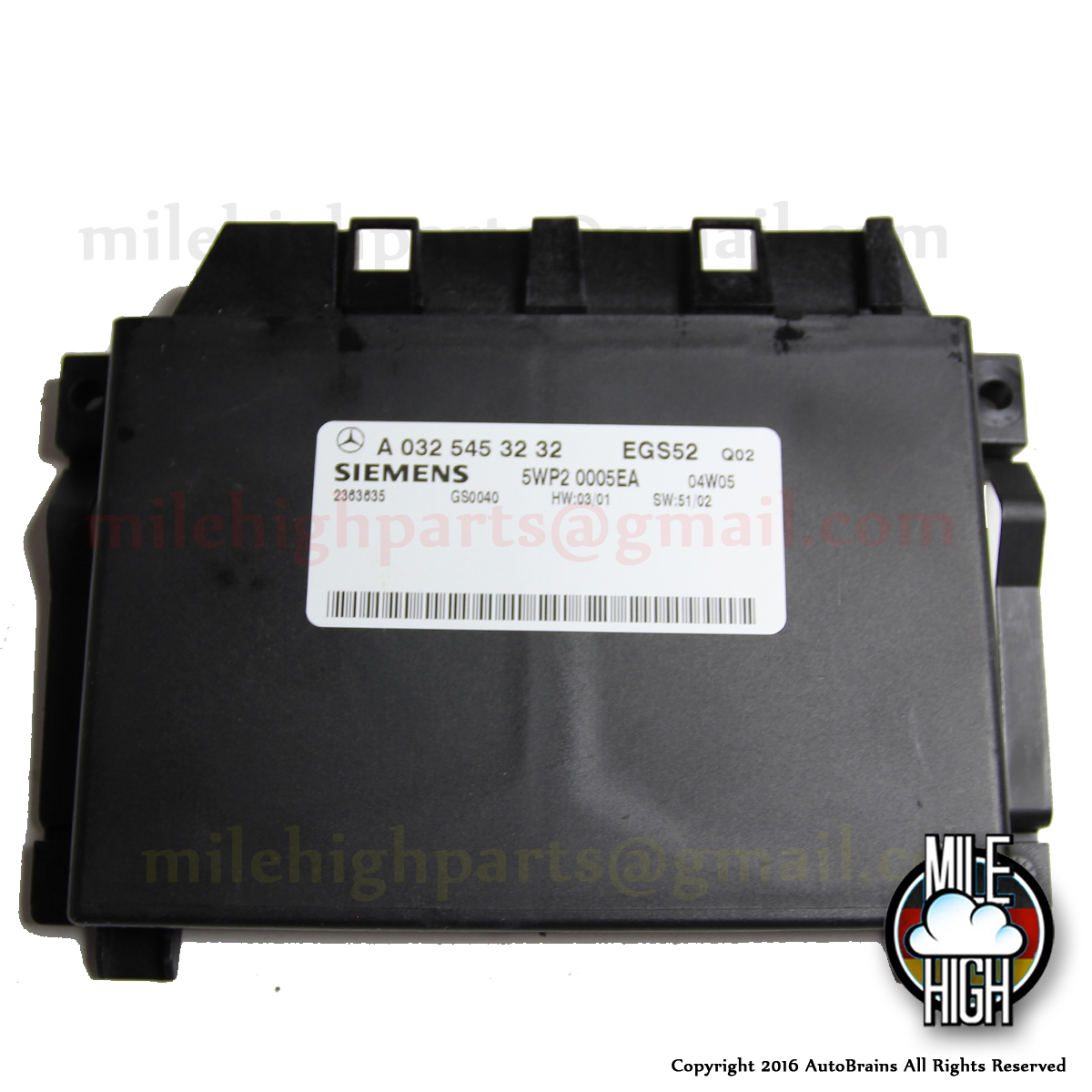 03-05 Mercedes W203 C Class Transmission Control Module TCU A0325453232 ...