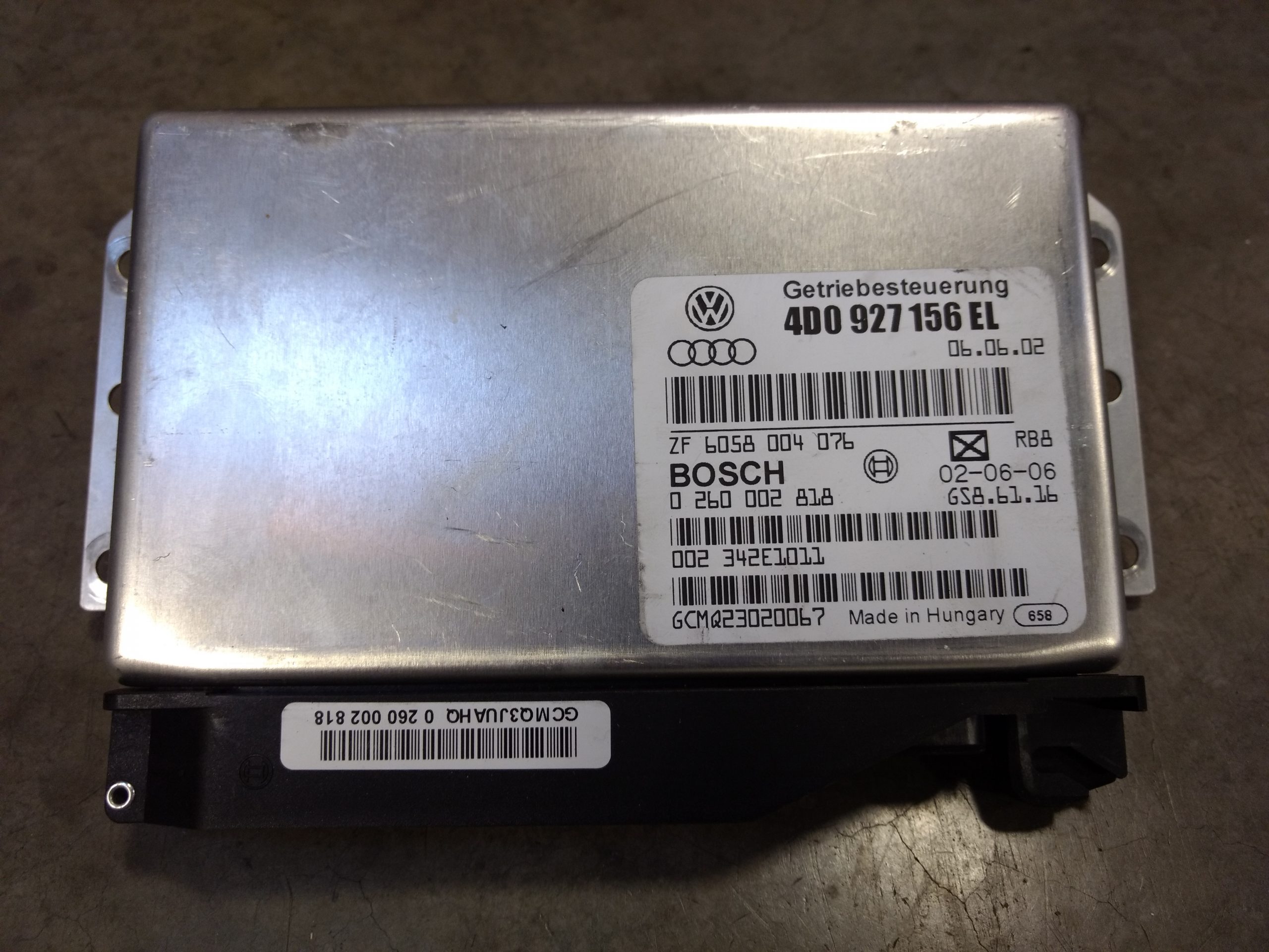 01-03 Audi A8 4.2 Transmission Control Module TCM 4D0927156EL – Quality ...